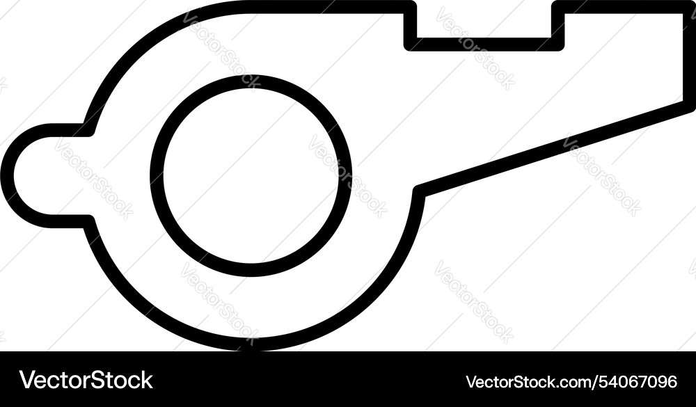 Whistle line icon design Royalty Free Vector Image