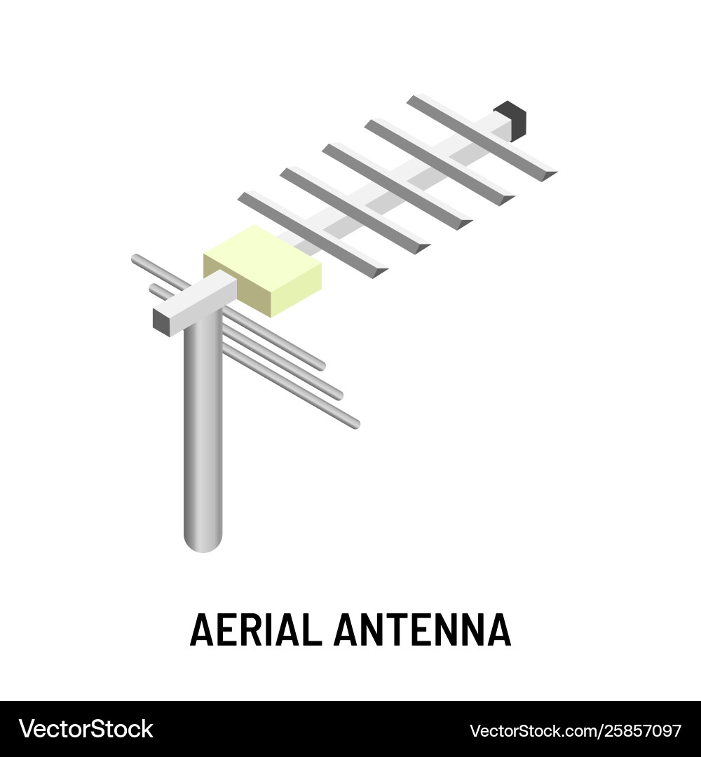 Aerial antenna technological device television Vector Image