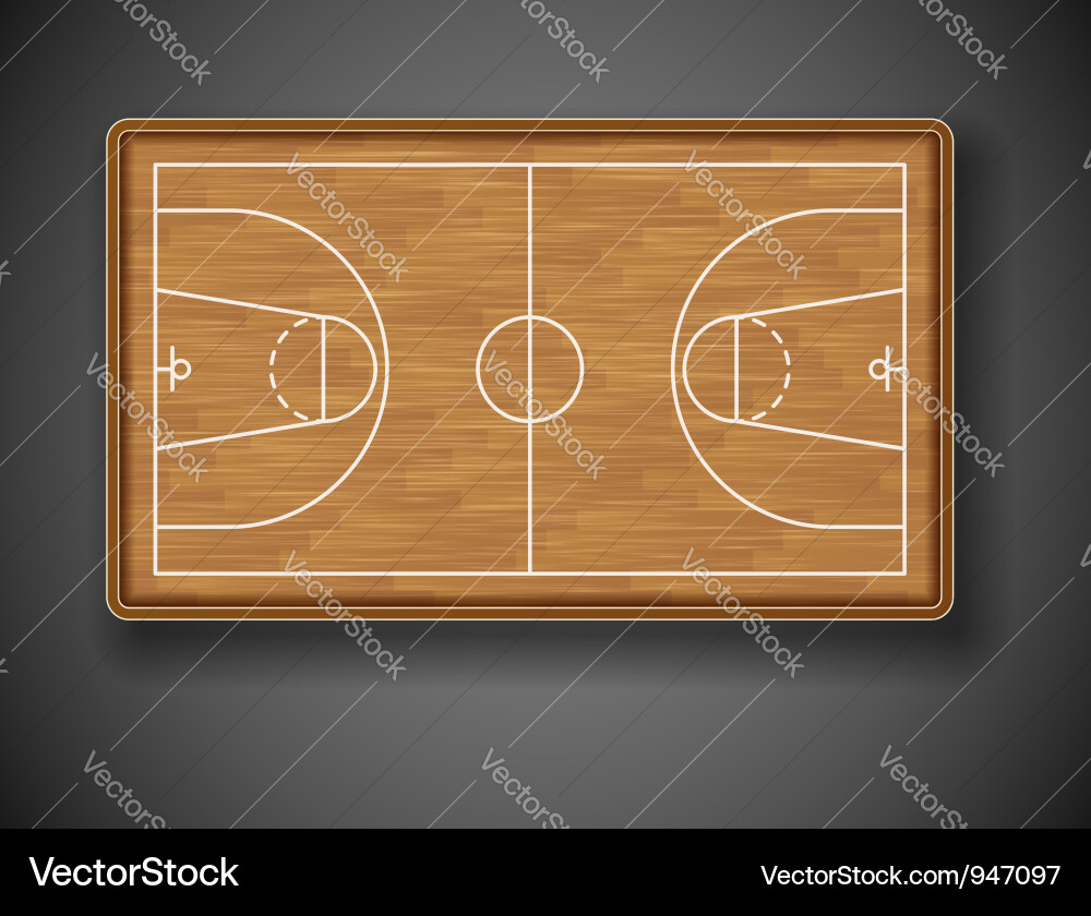 Basketball court Royalty Free Vector Image - VectorStock