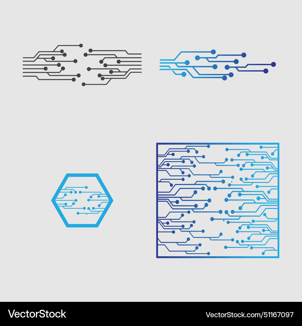 Circuit logo template Royalty Free Vector Image