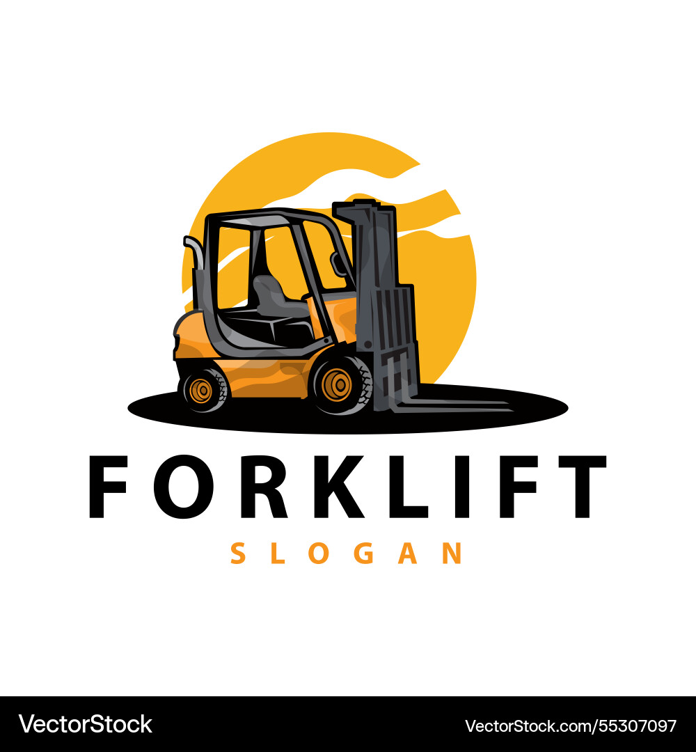 Forklift logo heavy vehicle design simple – Royalty-Free Vector ...