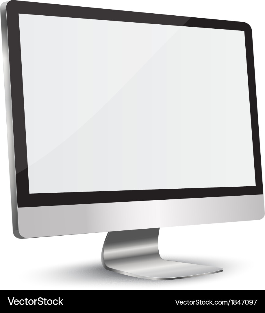 Lcd tv monitor Royalty Free Vector Image - VectorStock