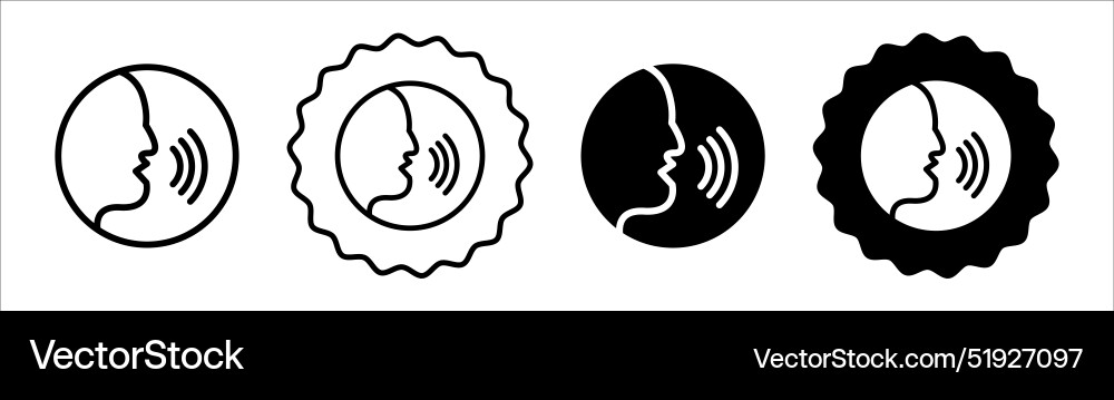 Pronunciation icon symbol set collection Vector Image