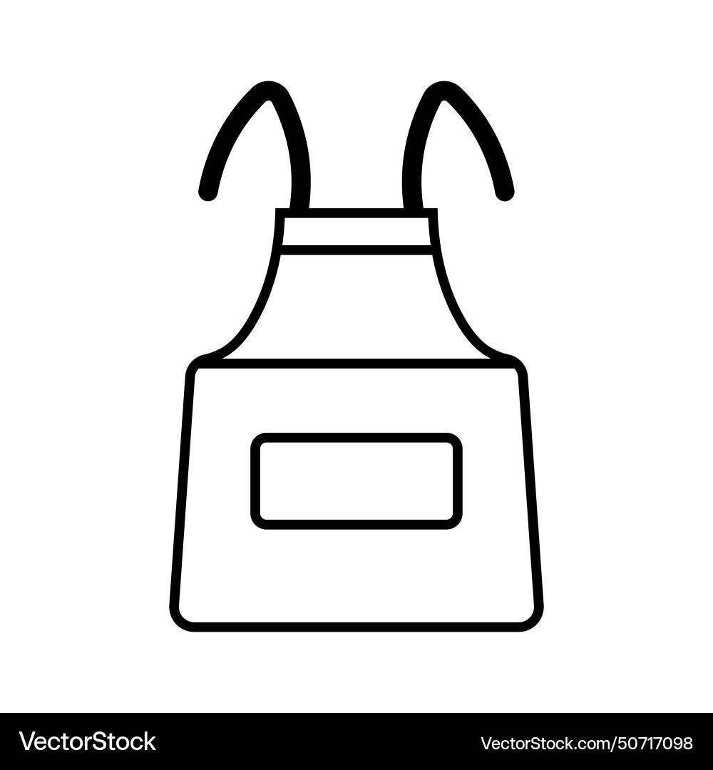 Black apron icon on white background Royalty Free Vector