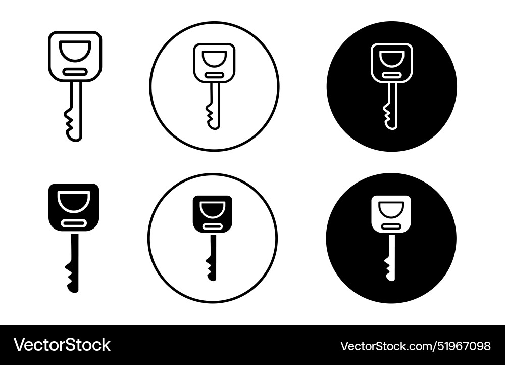 Auto Schlüssel Icon Lizenzfreies Vektorbild