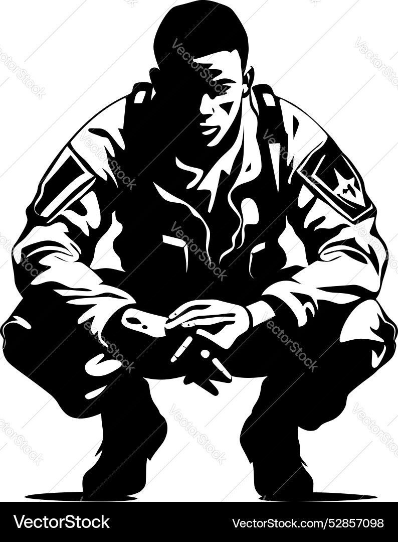 Courage crest military honor symbol guardian Vector Image