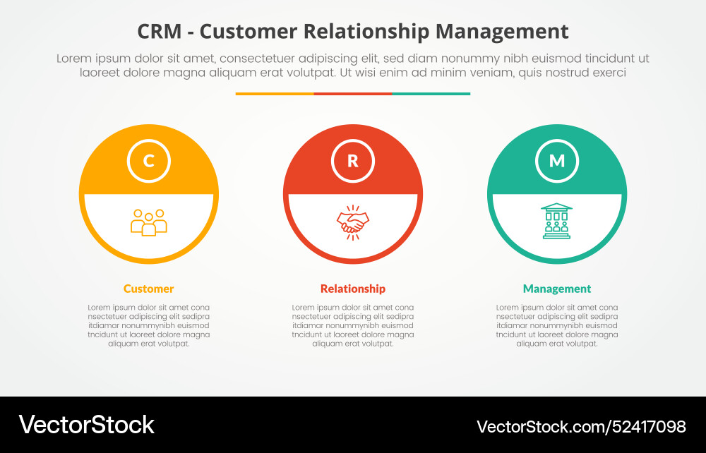 Crm customer relationship management infographic Vector Image