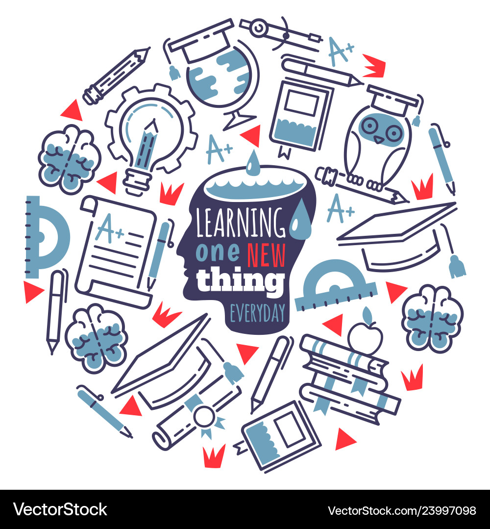 Educational concept learning one new thing Vector Image