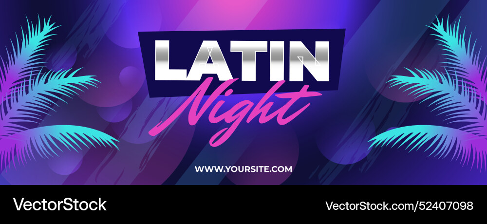 Gradient latin dance party template Royalty Free Vector