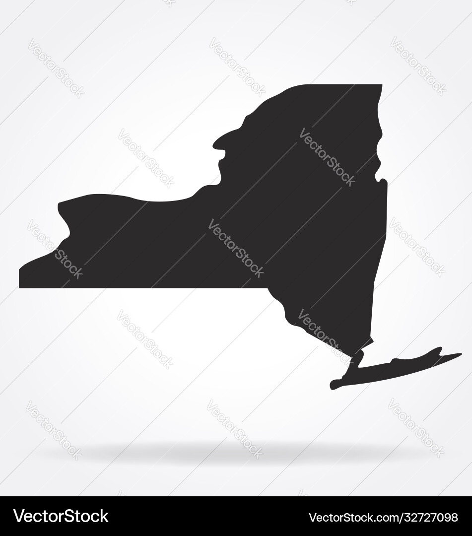 New york state shape simplified silhouette Vector Image