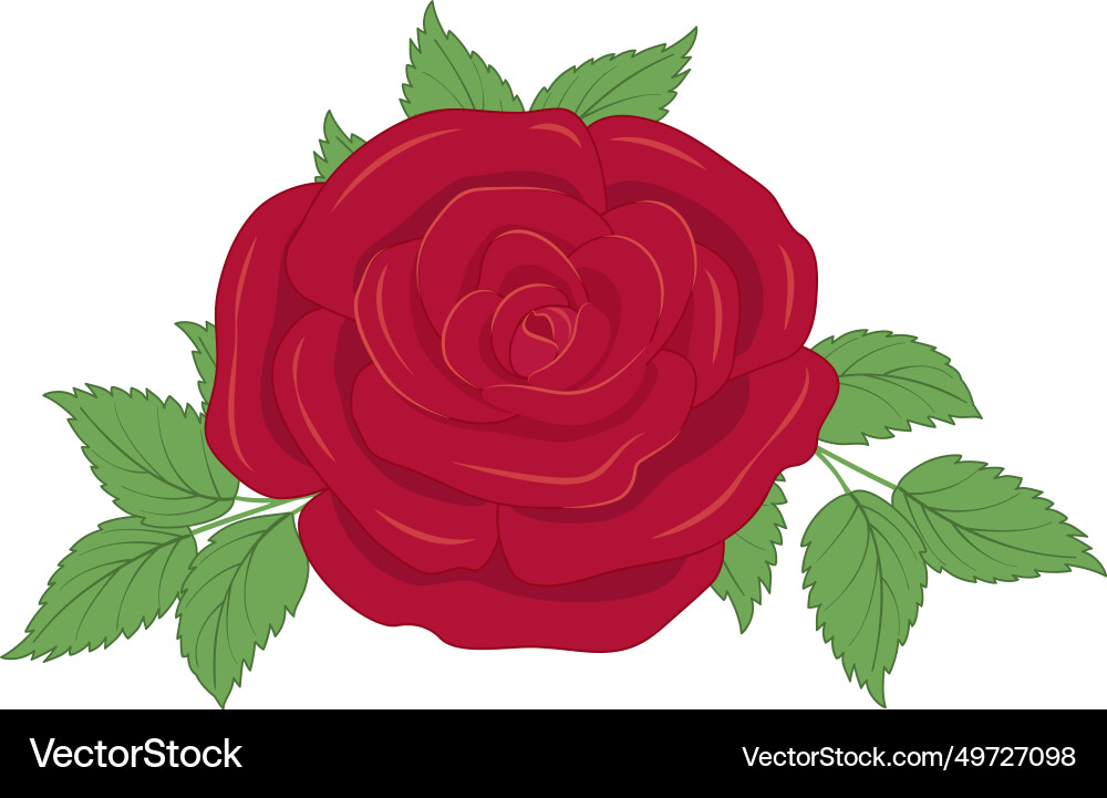 Rose flower clip art love Royalty Free Vector Image