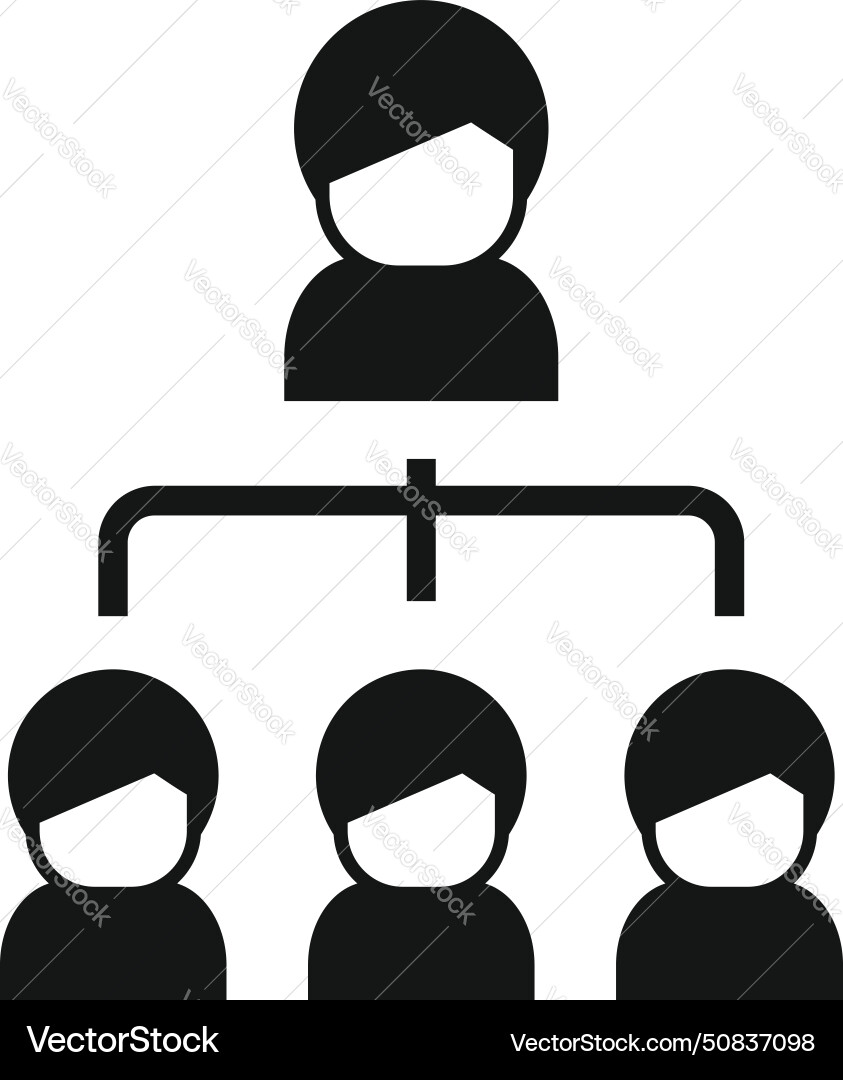 Social media group icon simple people Royalty Free Vector