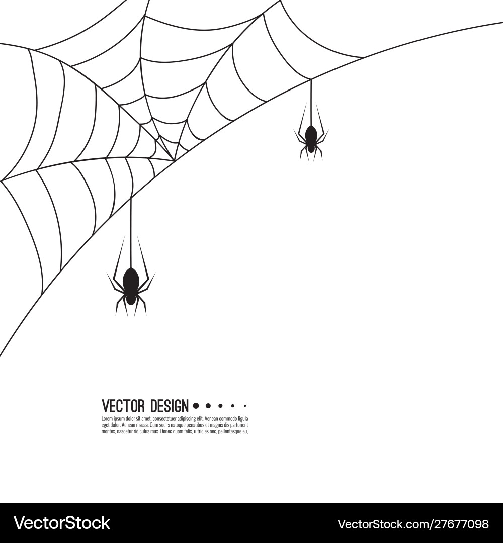 Spooky Halloween Spiderweb Royalty Free Vector Image