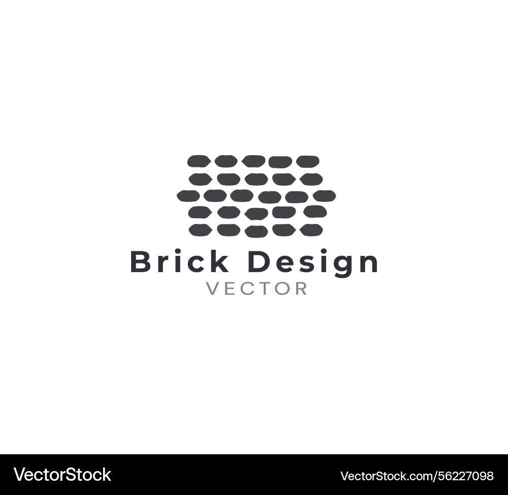 Unique brick logo design Royalty Free Vector Image