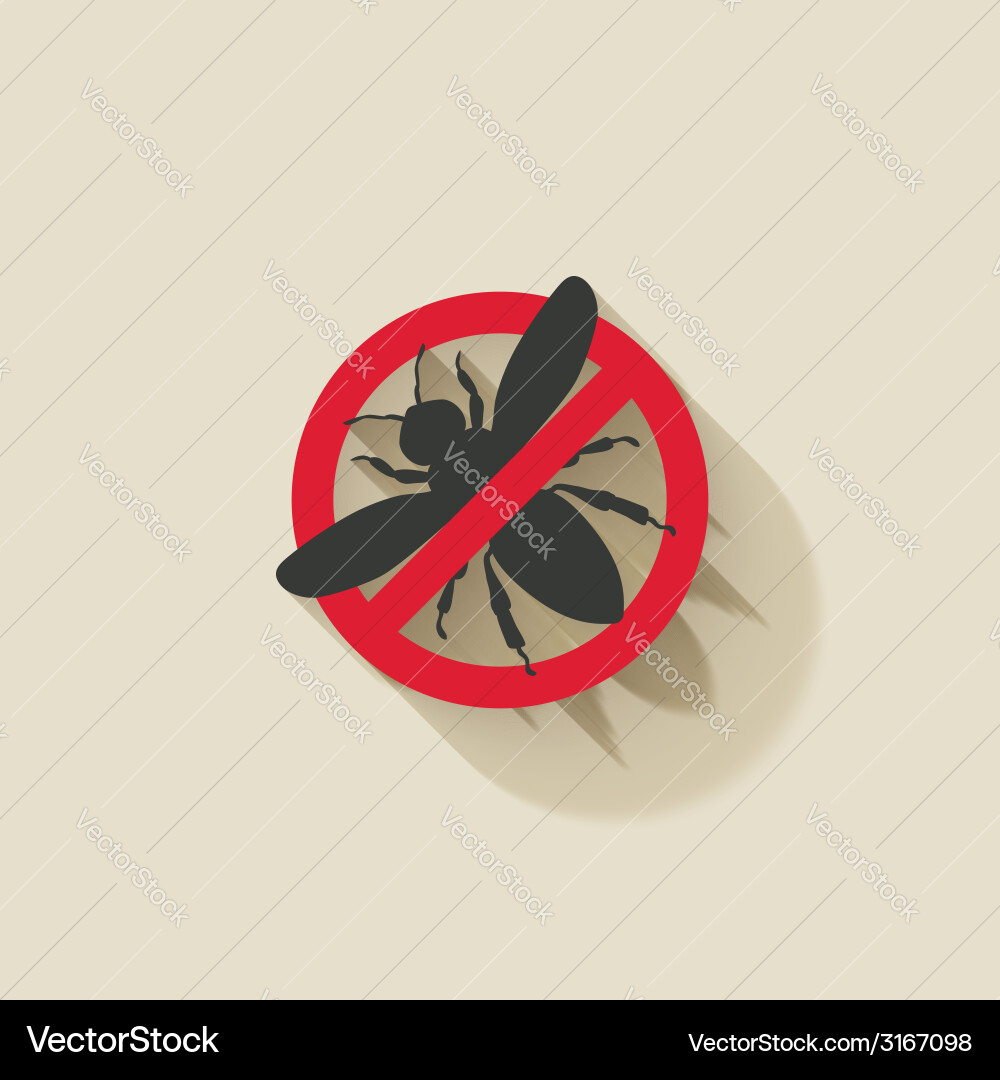 Wasp warning sign Royalty Free Vector Image - VectorStock