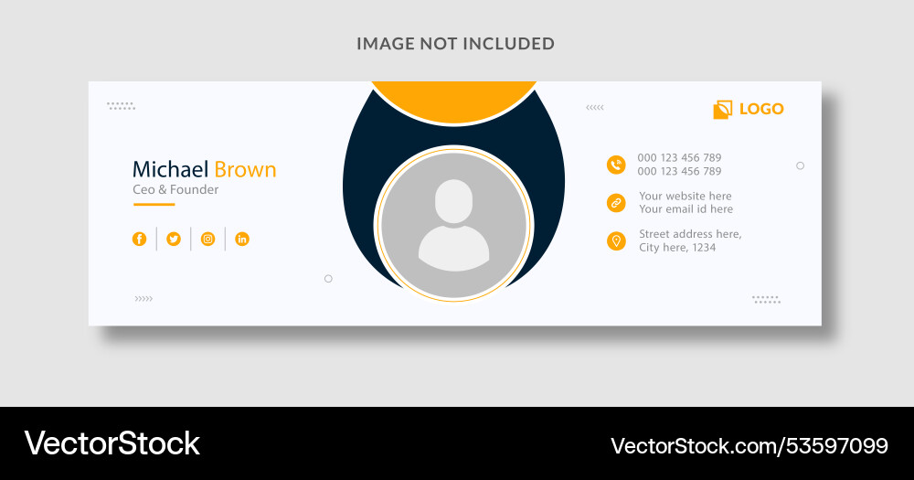 Business professional email signature template Vector Image
