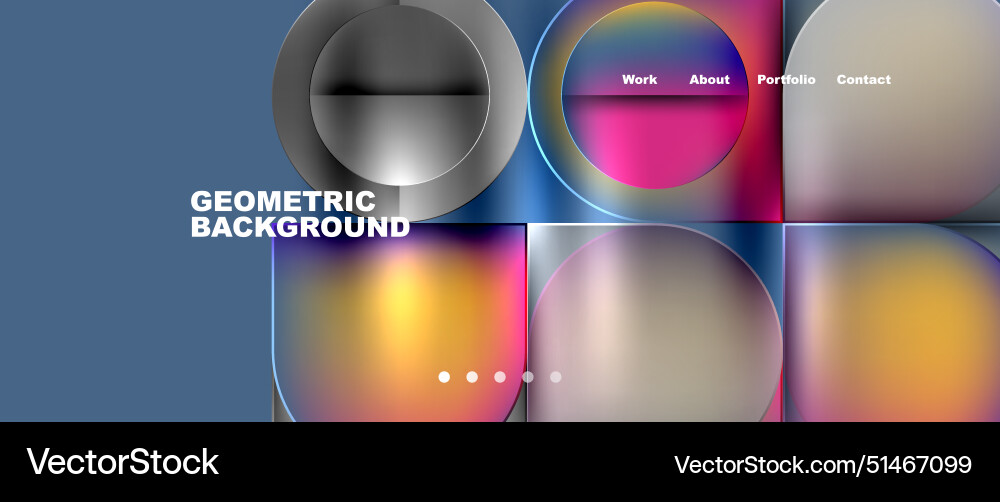 Circles and lines bright colorful geometry with Vector Image