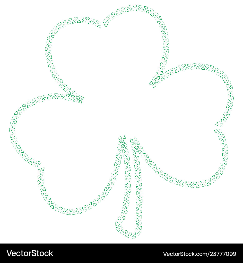 Clover grunge stroke Royalty Free Vector Image