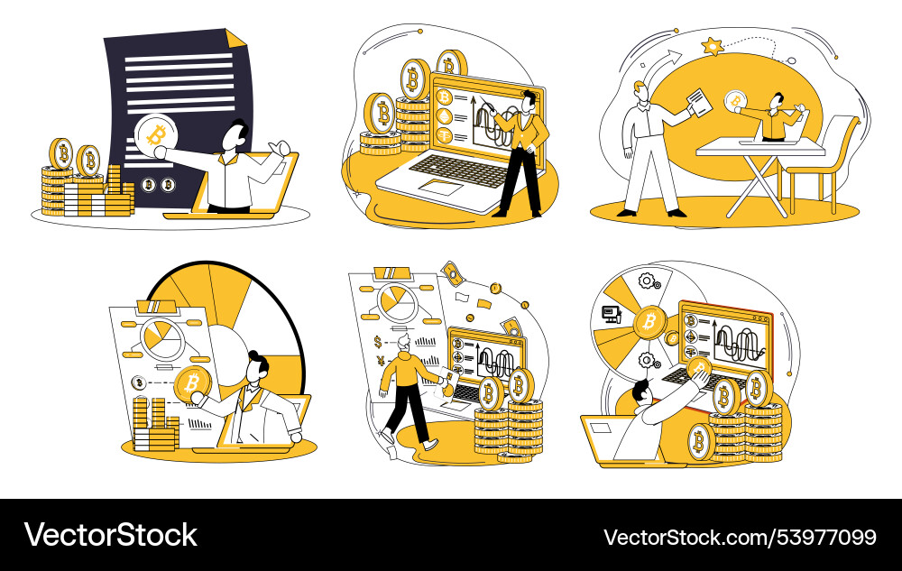 Comprehensive visual guide to crypto education Vector Image