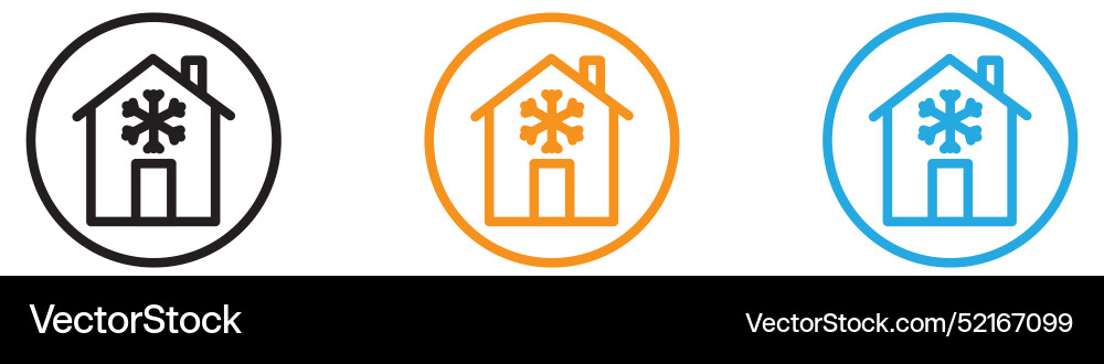 Cool home icon logo set collection for web app ui Vector Image