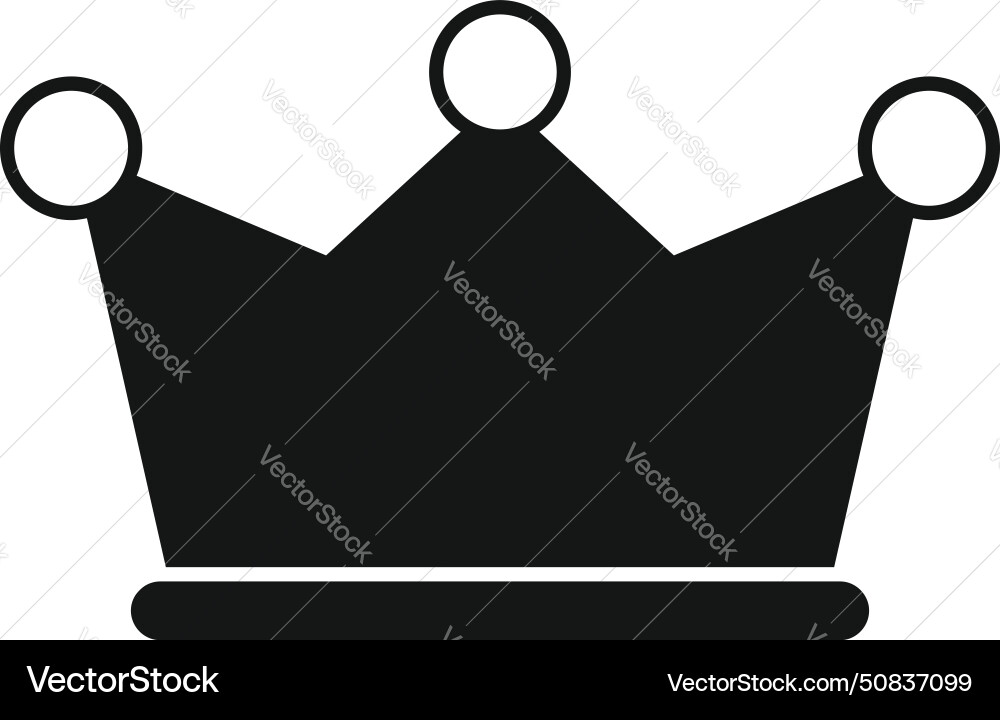 Crown icon simple metal precious object Royalty Free Vector