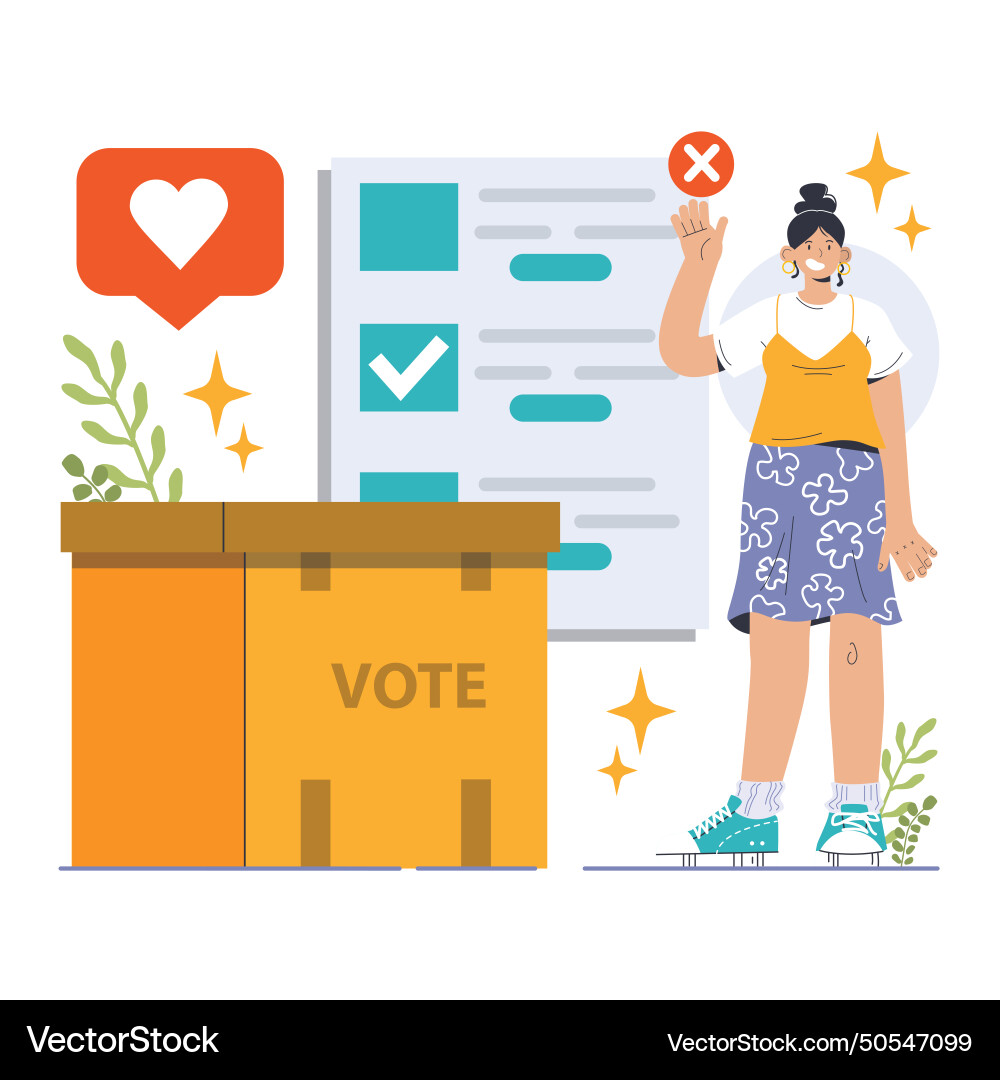 Election democratic procedure citizens choosing Vector Image