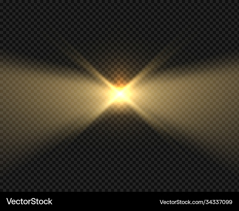 Glow beacon beam effect realistic lighthouse Vector Image