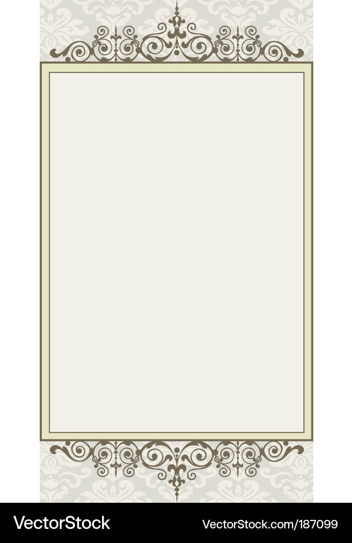 Ornate Decorative Frame Pattern Royalty Free Vector Image