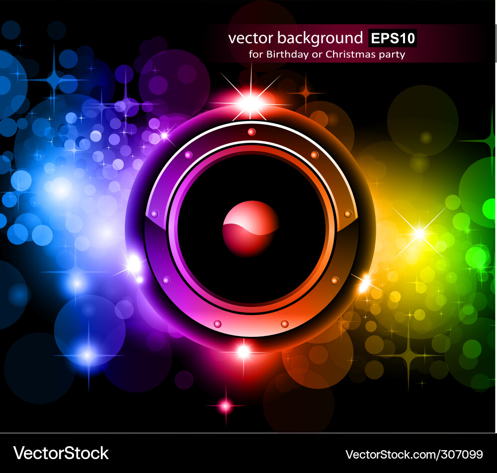 Rainbow Disco Background Royalty Free Vector Image
