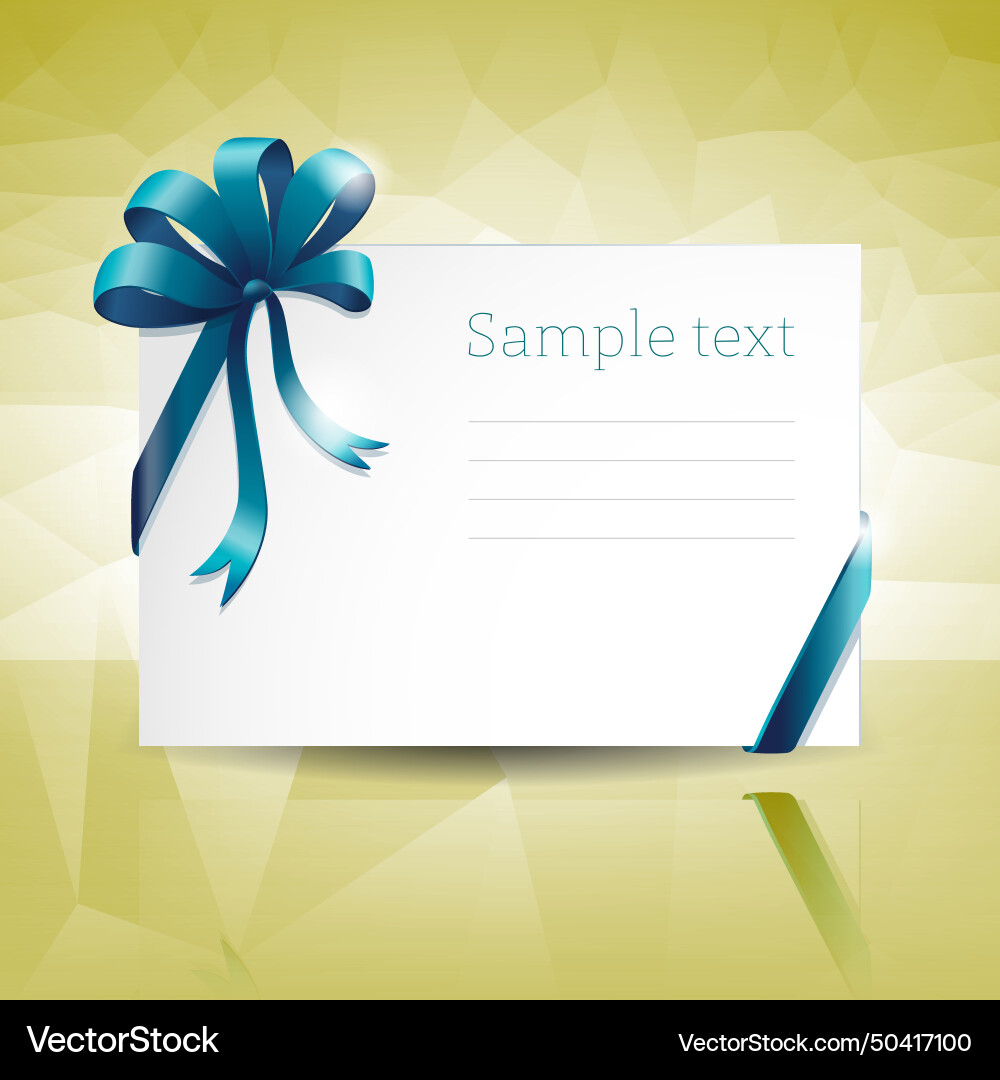 Blank gift card Royalty Free Vector Image - VectorStock