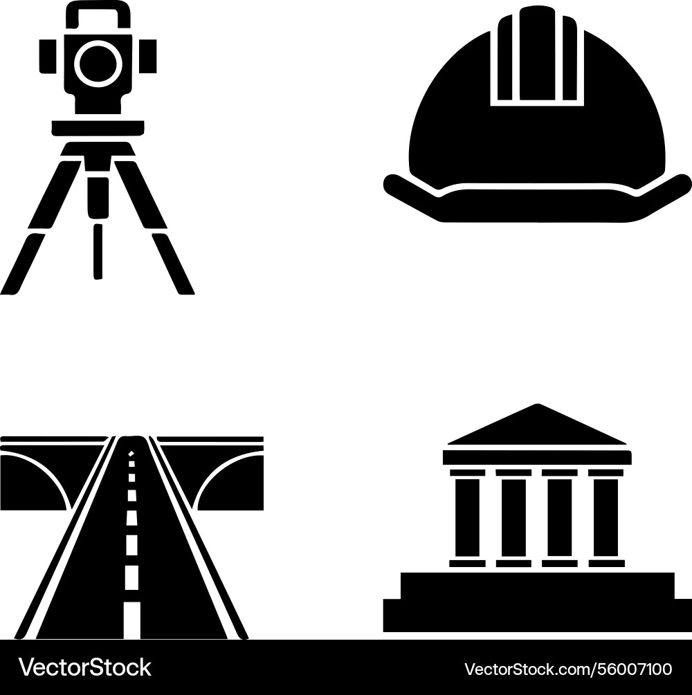 Civil engineering design elements Royalty Free Vector Image