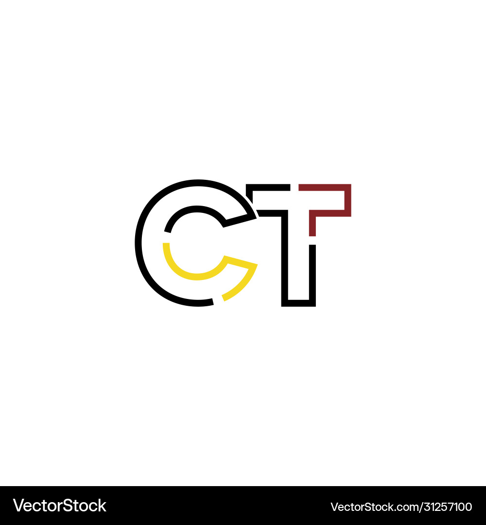 Ct letter logo icon design template elements Vector Image