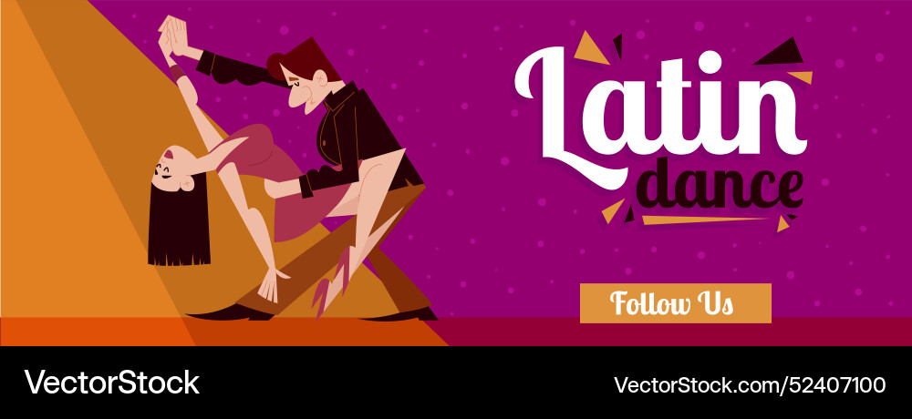Hand drawn flat design latin dance party template Vector Image