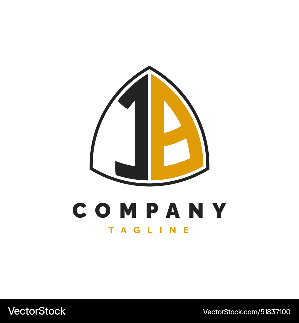 Initial letter ib logo design alphabet Royalty Free Vector