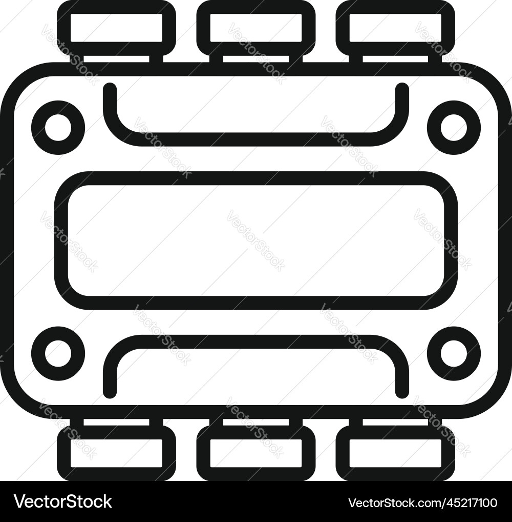 Junction box equipment icon outline Royalty Free Vector