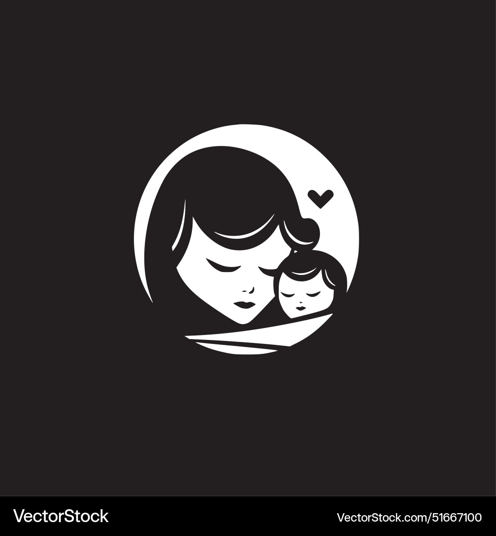 Mama - black and white isolated icon Royalty Free Vector