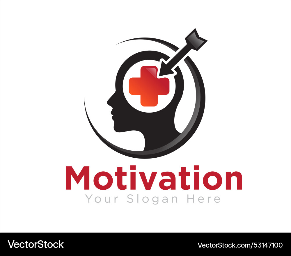 Mind health motivation logo for consult Royalty Free Vector