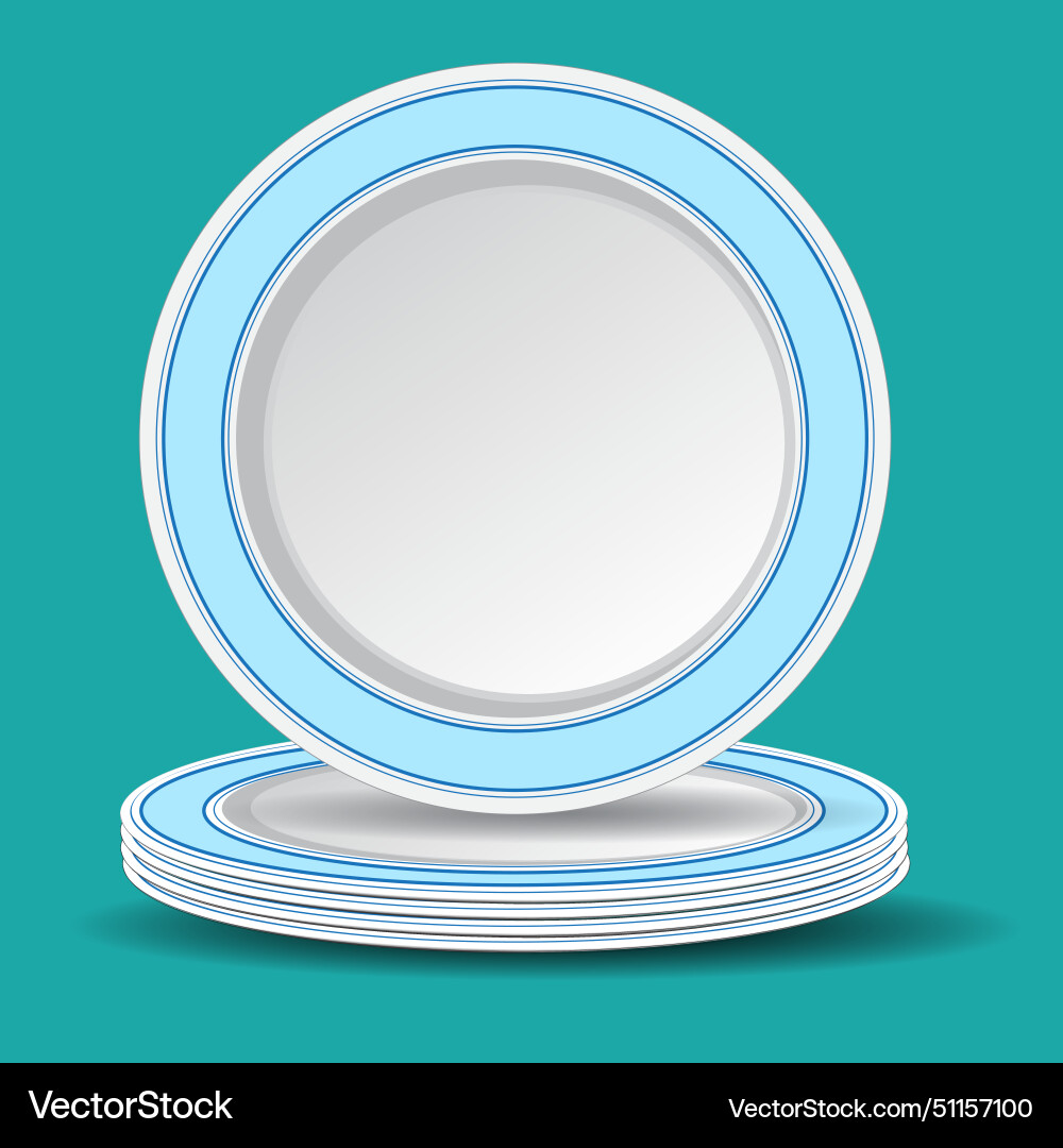 Rice plate Royalty Free Vector Image - VectorStock