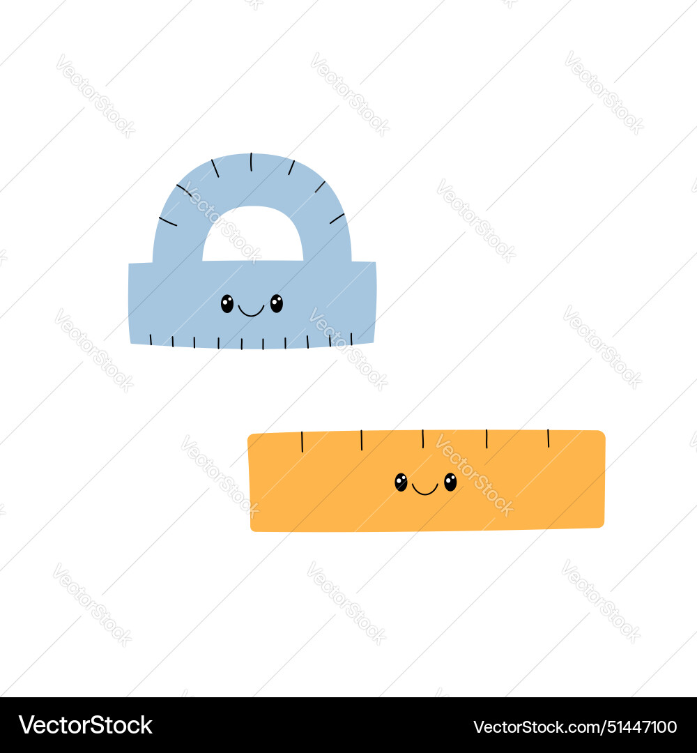 School supplies rulers Royalty Free Vector Image