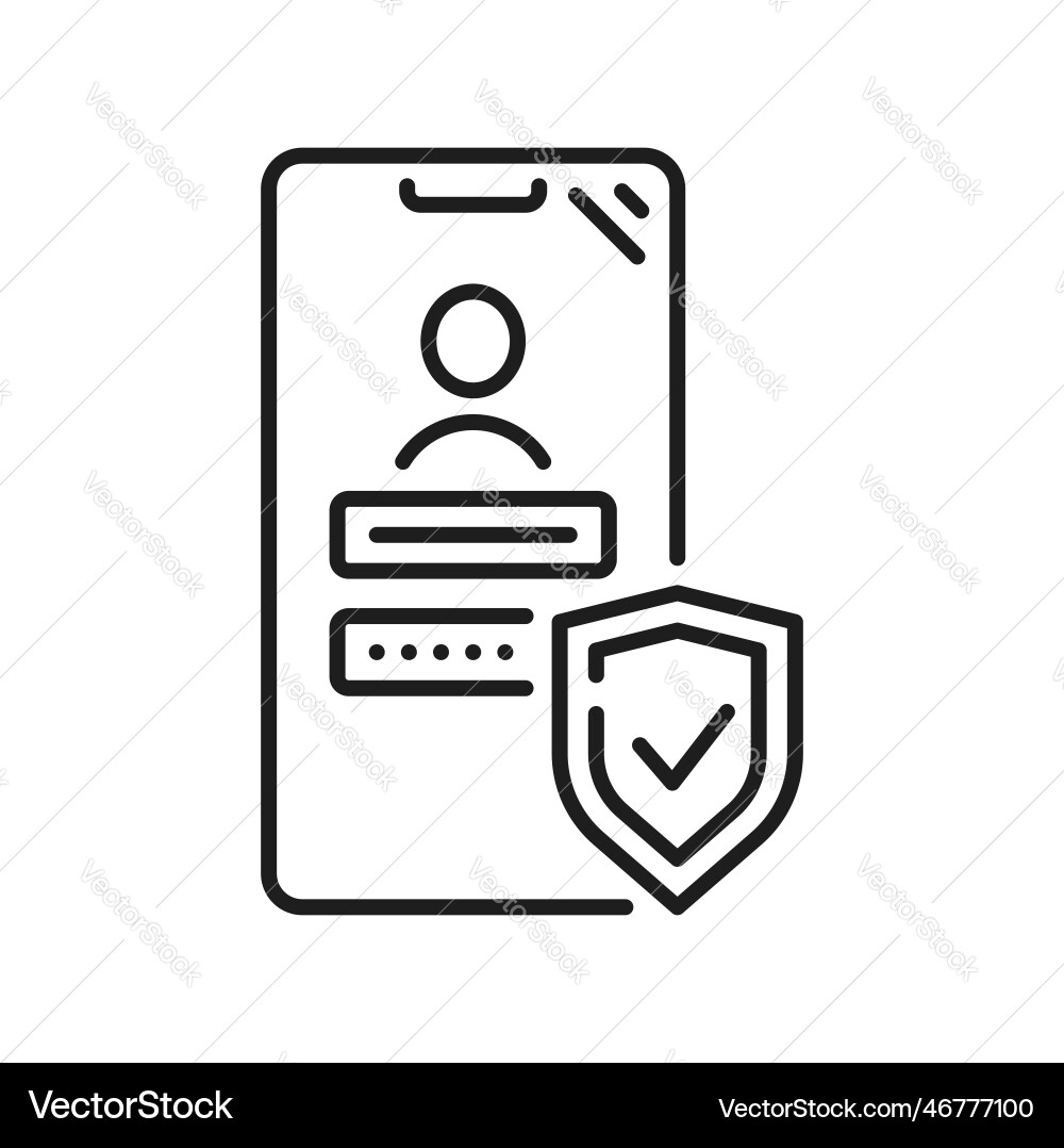 Smartphone personal data security profile password