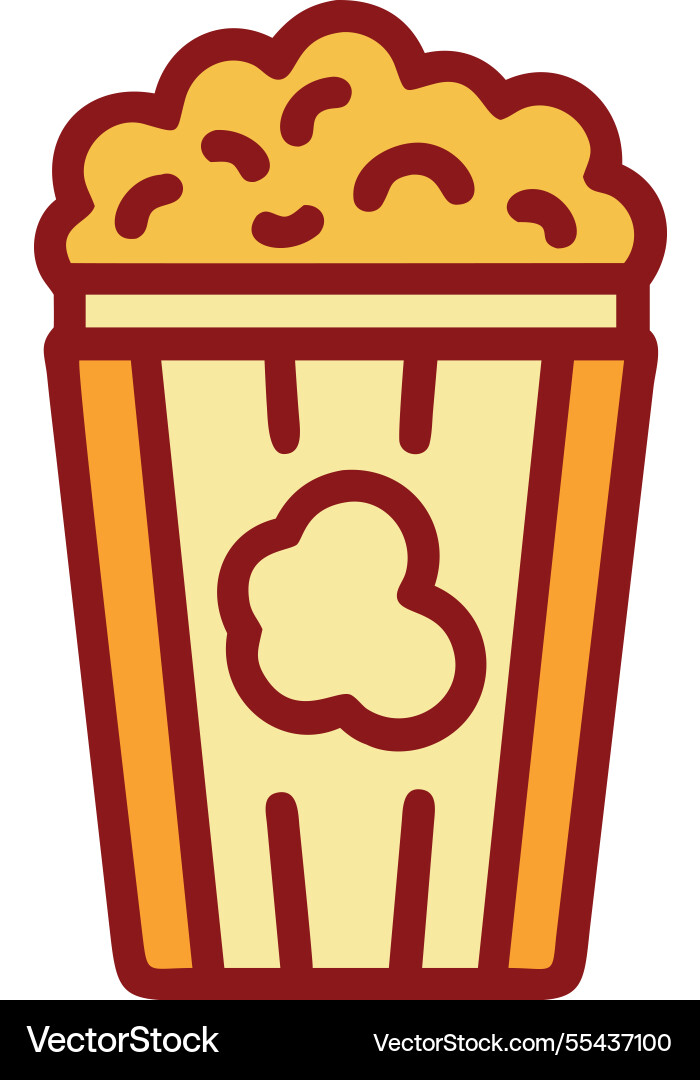 Tasty fast food popcorn bucket Royalty Free Vector Image