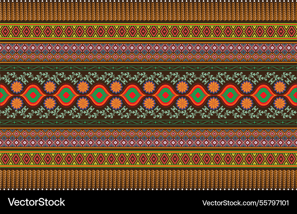 Aztec motifs seamless pattern design Royalty Free Vector