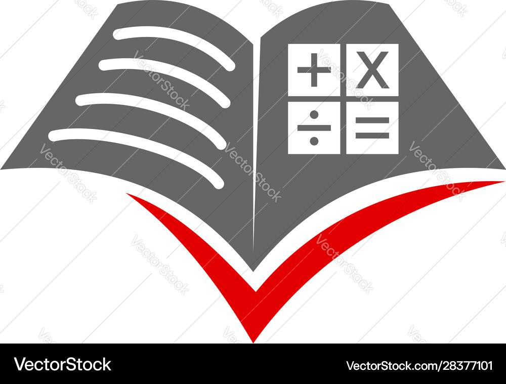 Bookkeeping accounting check data logo template Vector Image