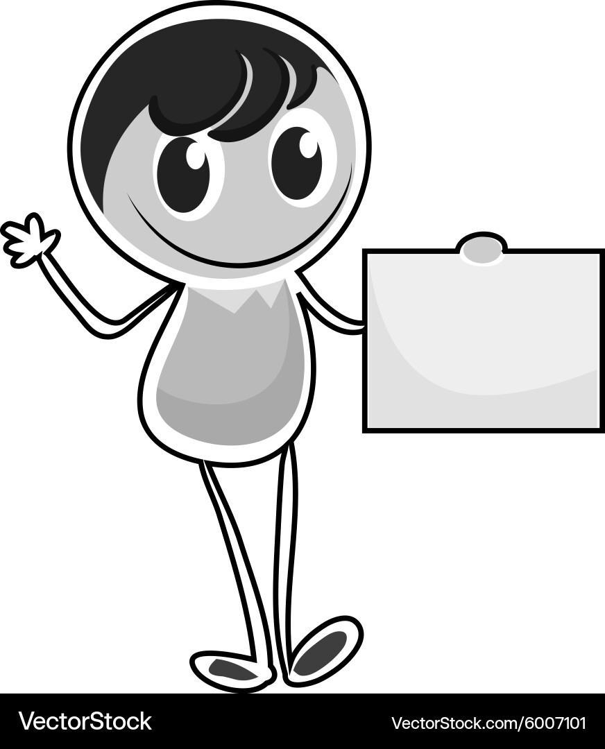 Boy character standing alone Royalty Free Vector Image