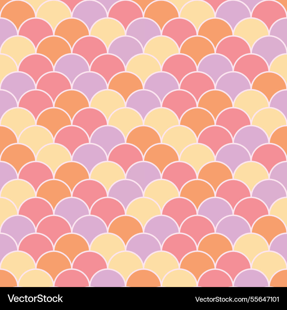 Colorful fish scales seamless pattern Royalty Free Vector