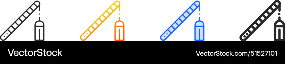 Crook iconthin linear gradient blue stroke Vector Image