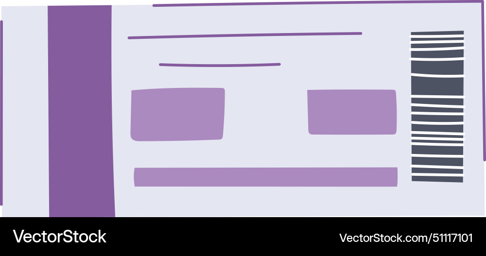 Departure boarding pass cartoon Royalty Free Vector Image