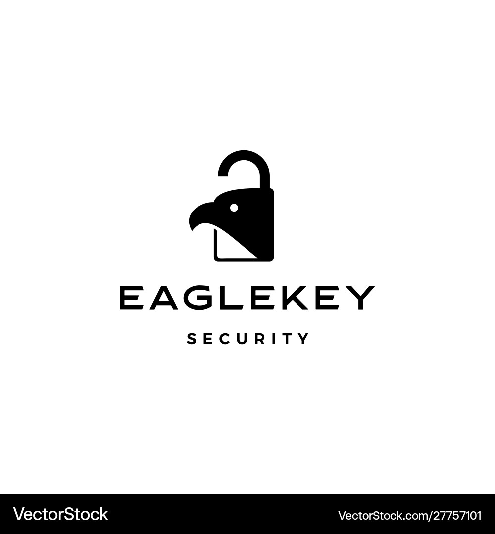 Eagle key bird logo icon Royalty Free Vector Image