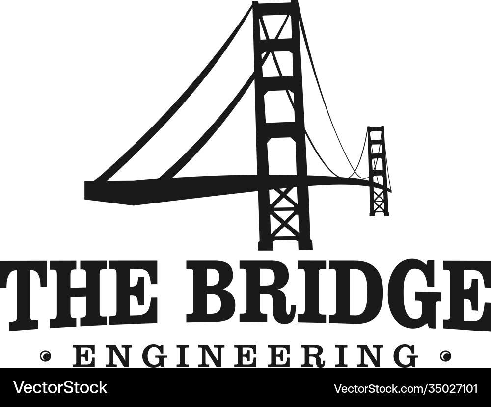 Golden Gate Bridge Vector Logo Golden Gate Bridge Hand Drawn Comic