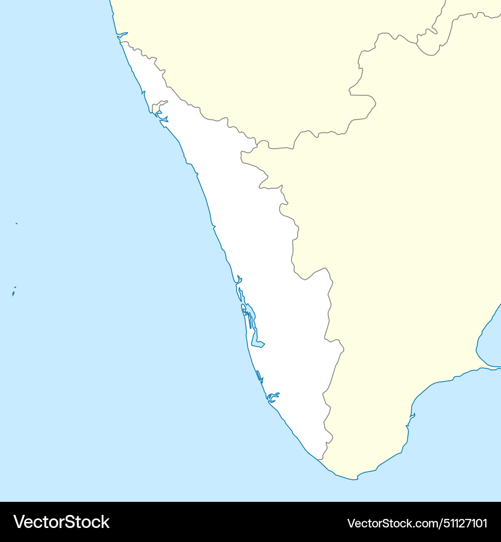 Location map of kerala is a state india Royalty Free Vector